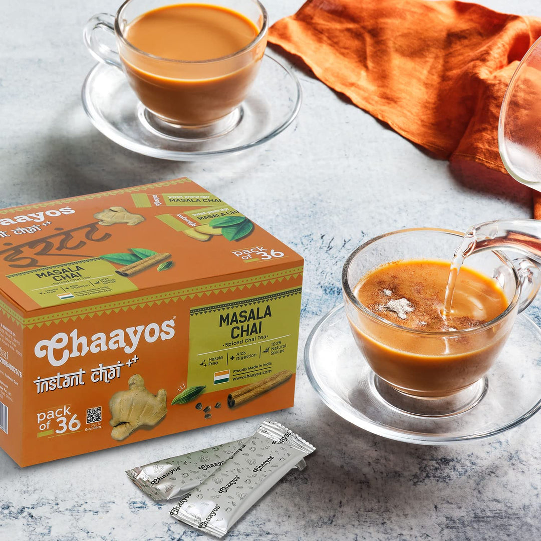 Buy Chaayos Instant Tea Masala Premix with low sugar (36 Sachets ...