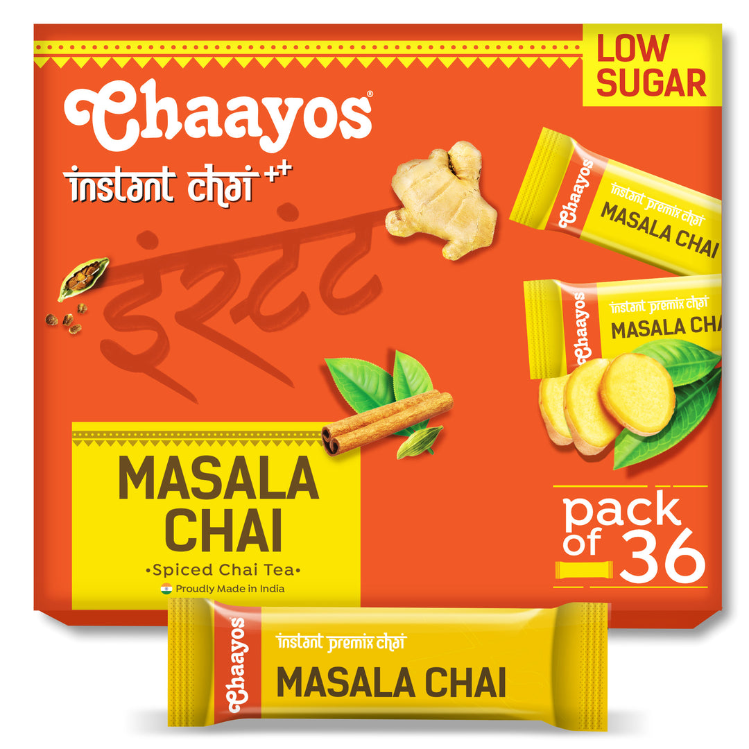 Buy Chaayos Instant Tea Masala Premix with low sugar (36 Sachets ...